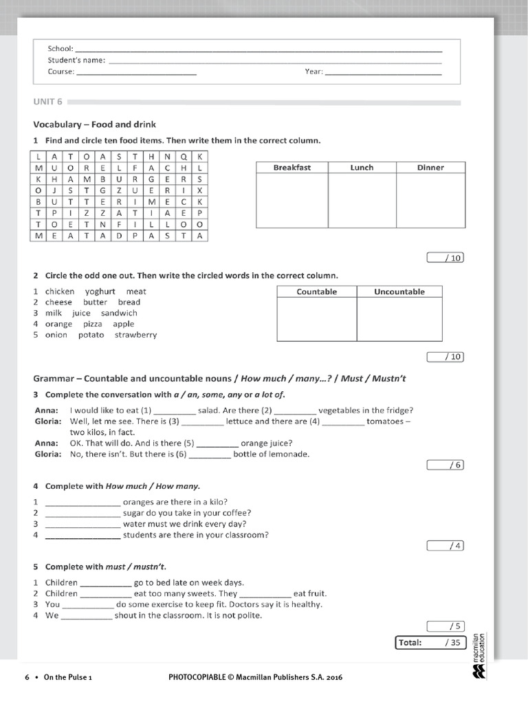 OTP1 Unit 6 discrete test | PDF