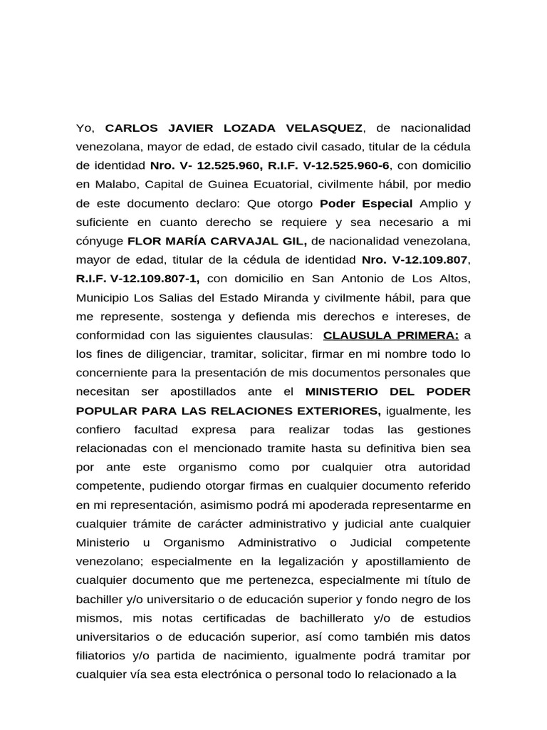 Poder Apostilla | PDF | Gobierno