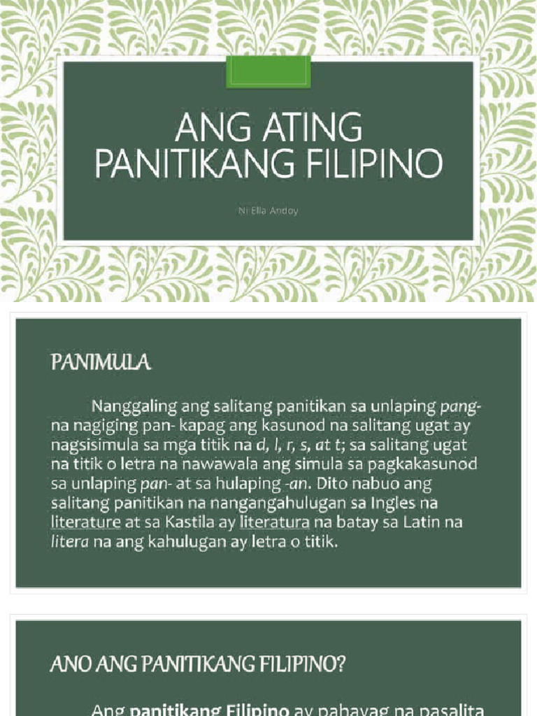 Panitikang Filipino | PDF