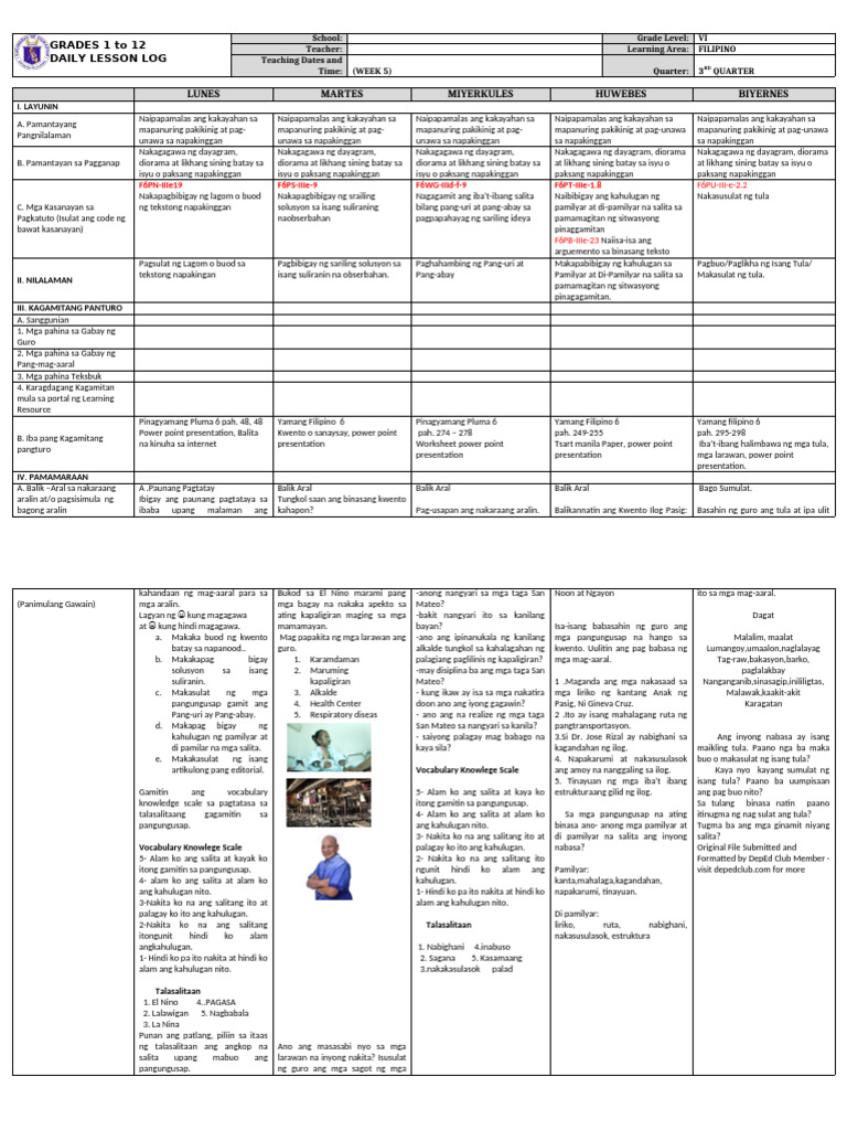 Filipino DLL | PDF