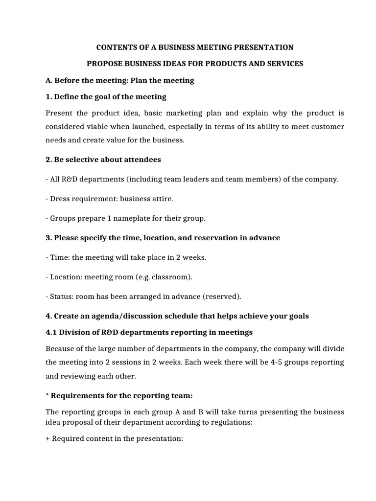 Business Meeting | PDF