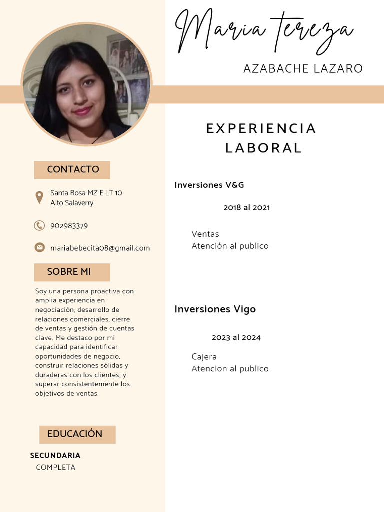 Cv Maria Tereza | PDF