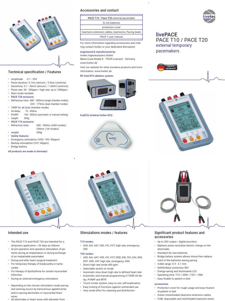Flyer Pace T10 T20 2023-11-27 | PDF | Artificial Cardiac Pacemaker ...