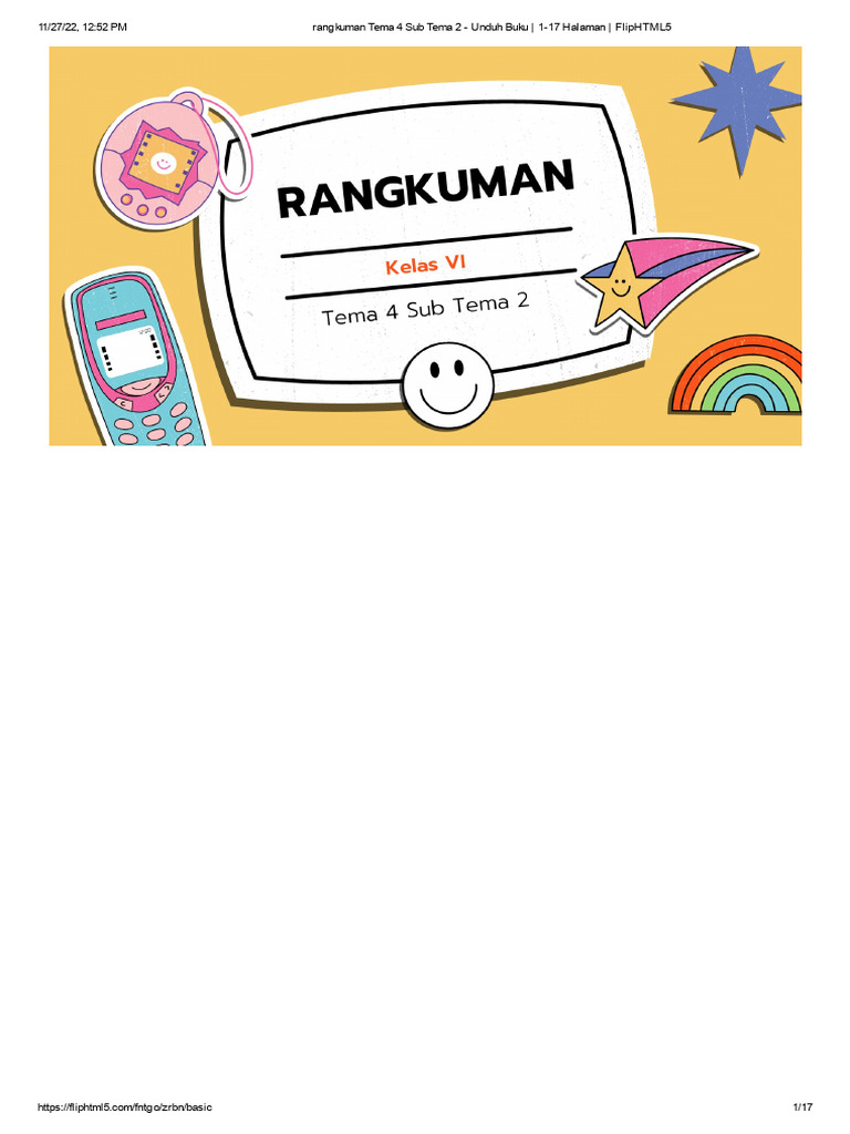 Rangkuman Tema 4 Sub Tema 2 - Unduh Buku - 1-17 Halaman - FlipHTML5 | PDF