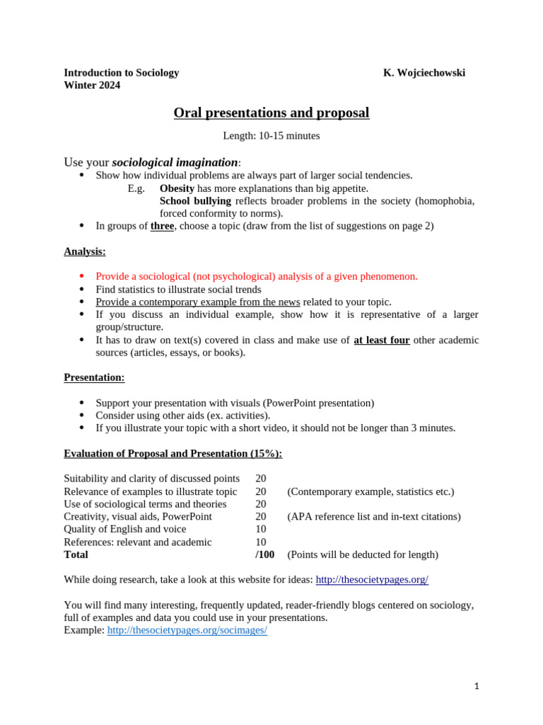 Oral Presentation Guidelines | PDF