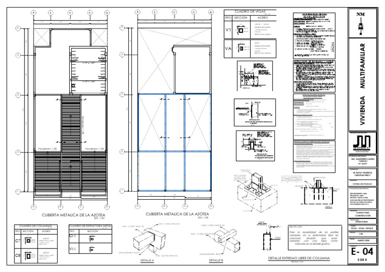 PLANOS DE ESTRUCTURA-E04-LOS | PDF