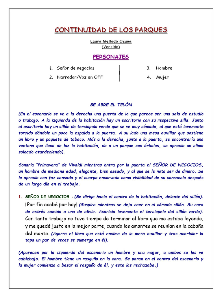 Continuidad de Los Parques | PDF