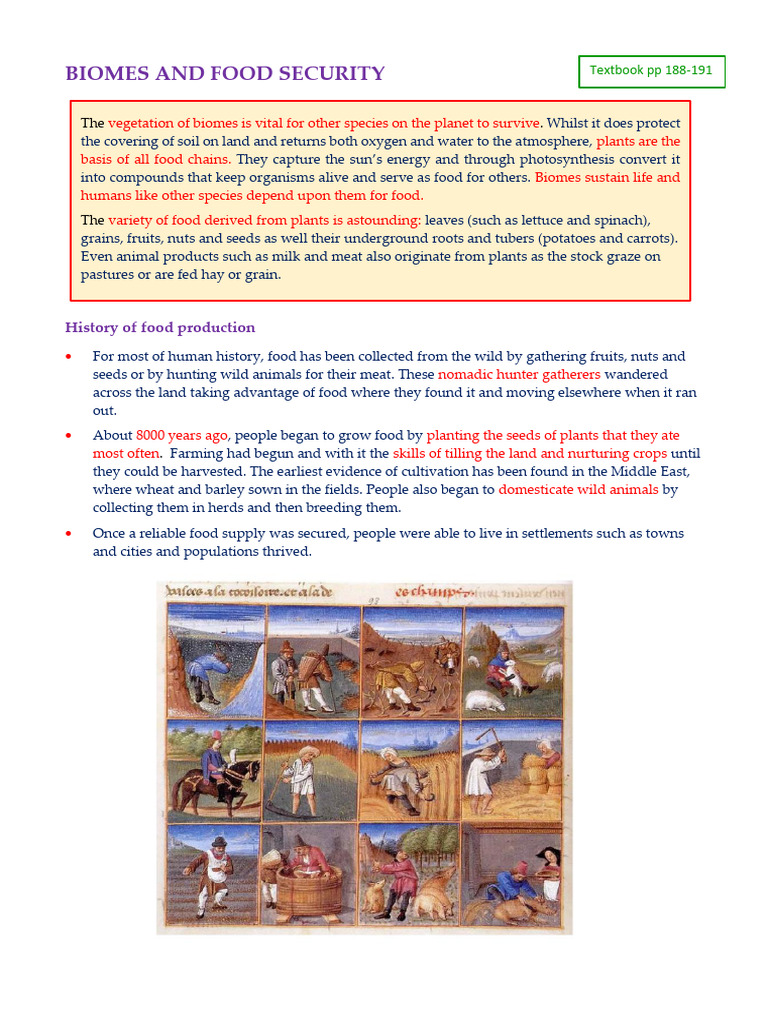 Biomes and Food Security | PDF