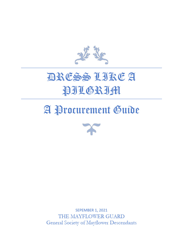Dress-Like-a-Pilgrim-Procurement-Guide_revised_9_2021 | PDF