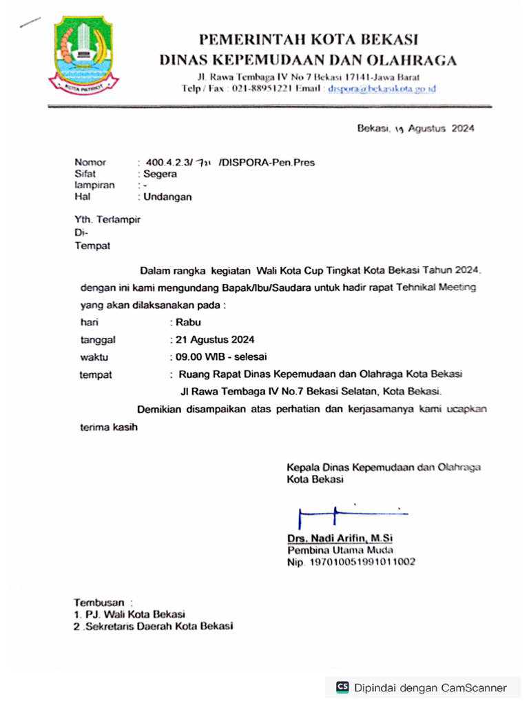 Surat Undangan TM | PDF