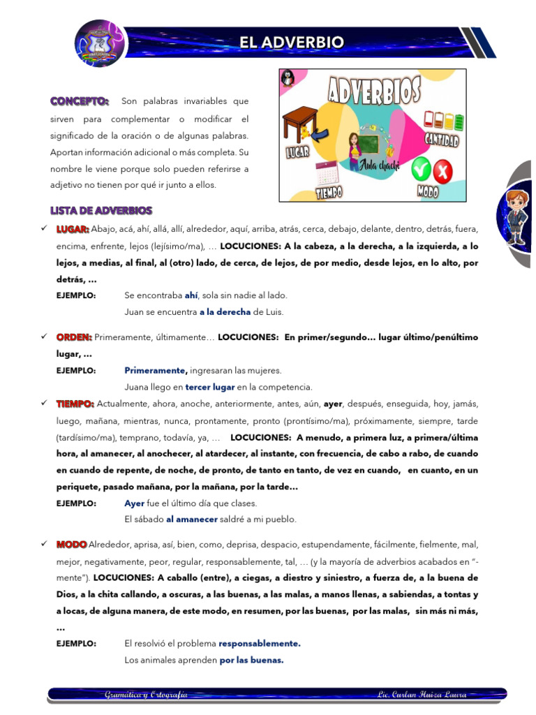 Adverbio | PDF