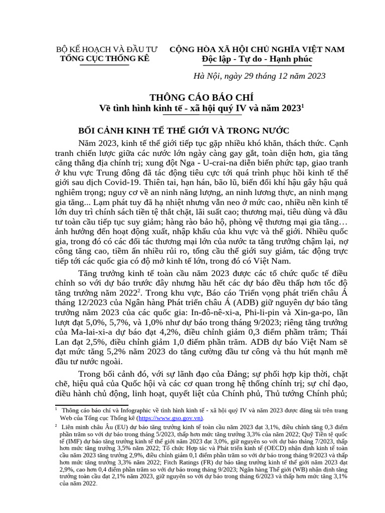 07 Thong Cao Bao Chi KTXH Nam 2023 1 | PDF