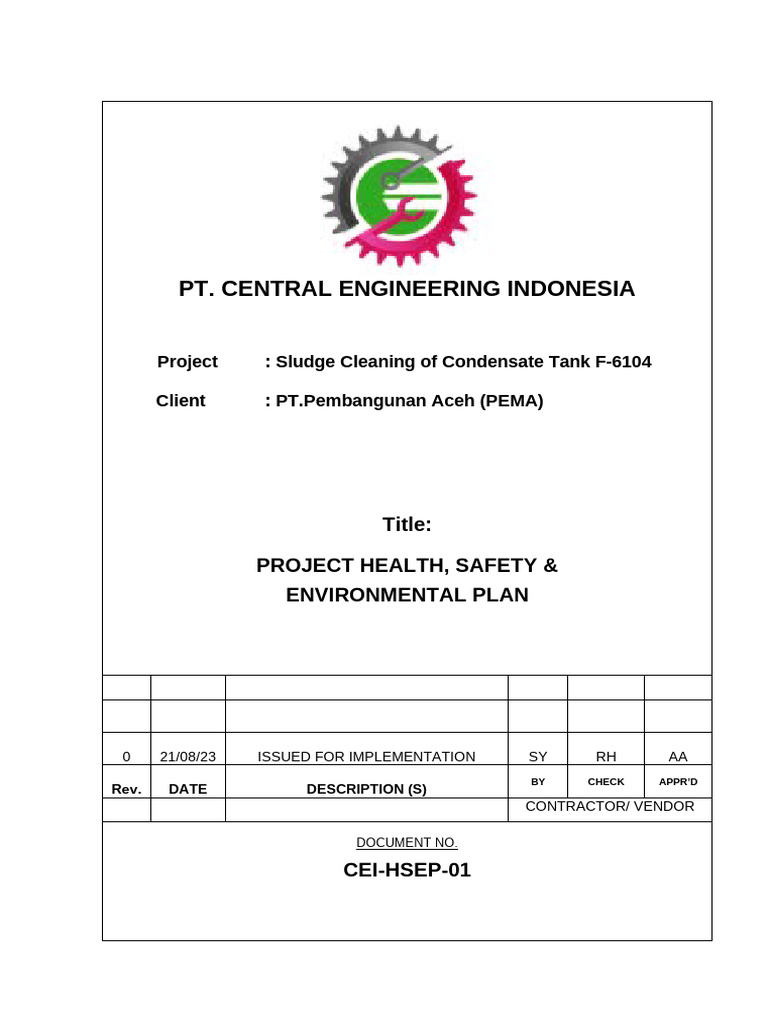 1 Project Hse Plan | PDF