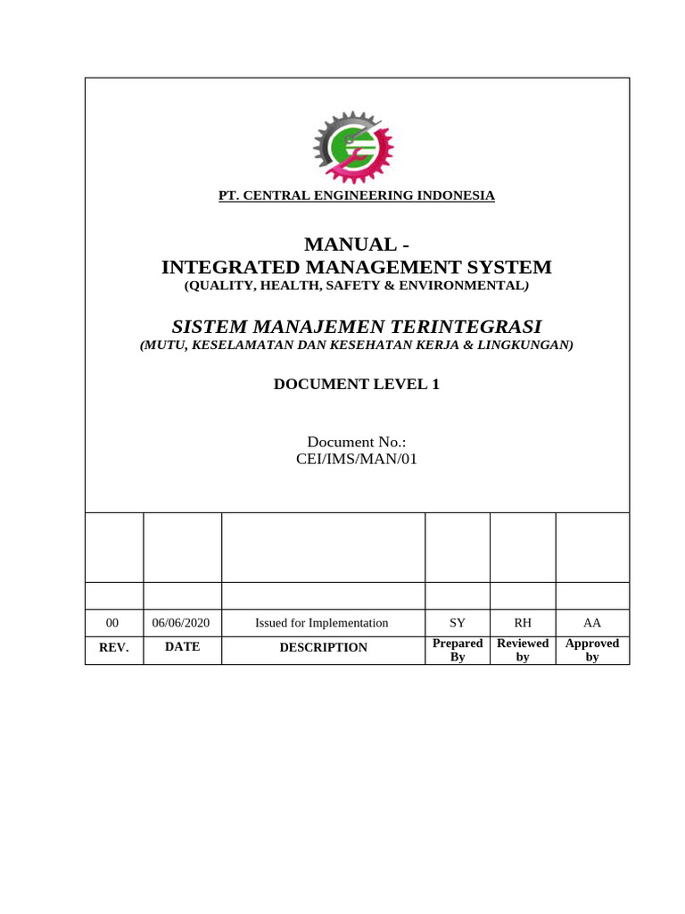 Cei - Ims.man.01 Ims Manual | PDF