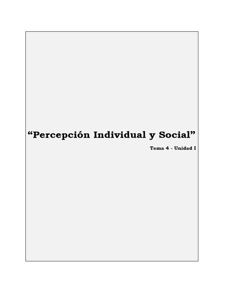 Unidad 1 - Lectura 4 Psic Social | PDF