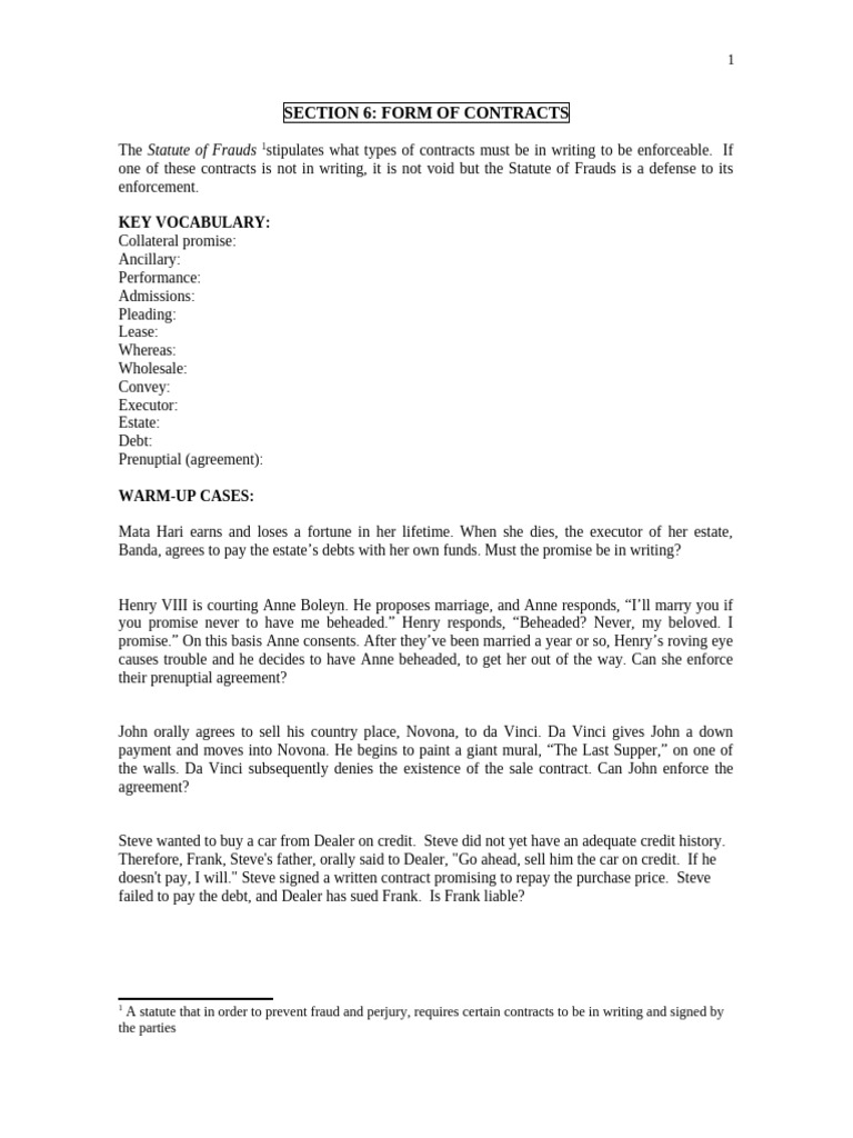 SECTION 6 Contracts | PDF | Breach Of Contract | Procurement