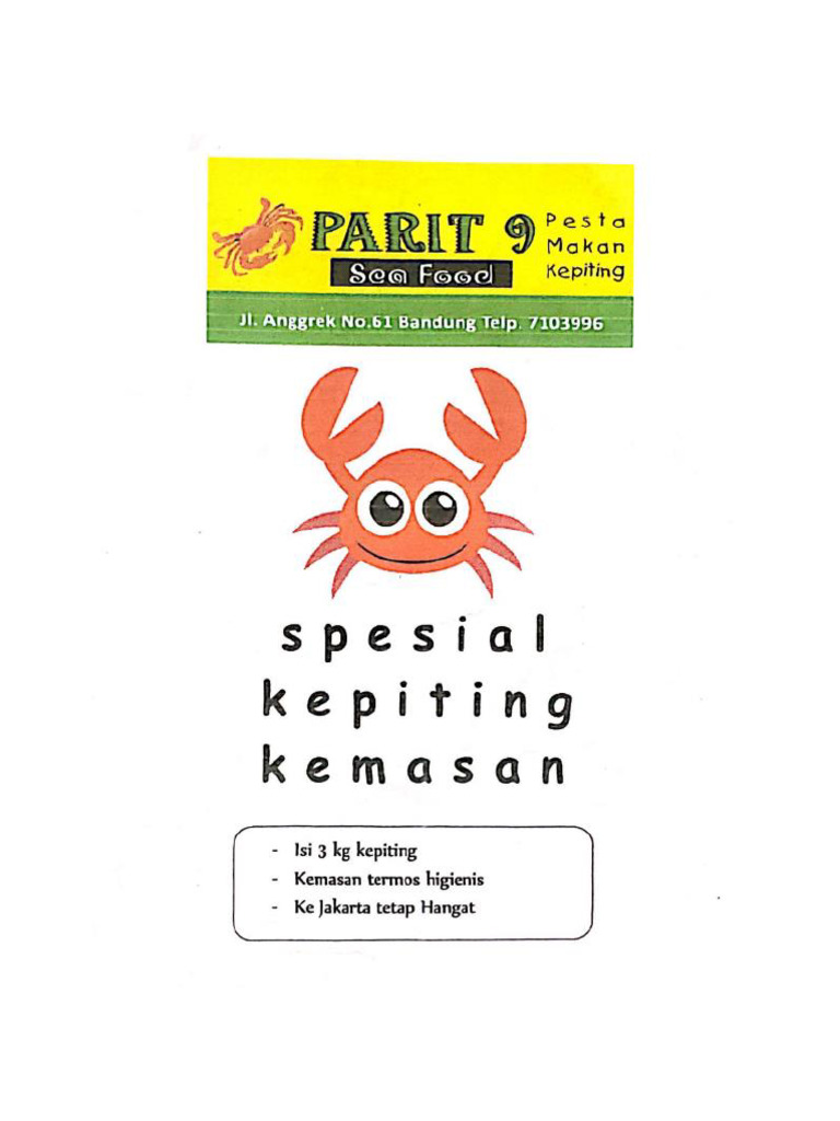 Menu Parit 9 Seafood-1 | PDF