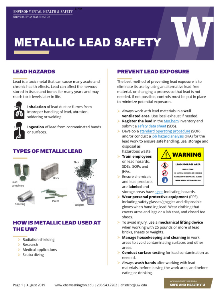 Metallic Lead Safety | PDF
