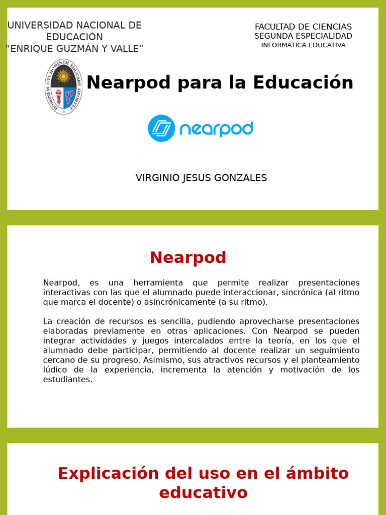 Nearpod para La Educación | PDF | Informática | Aprendizaje