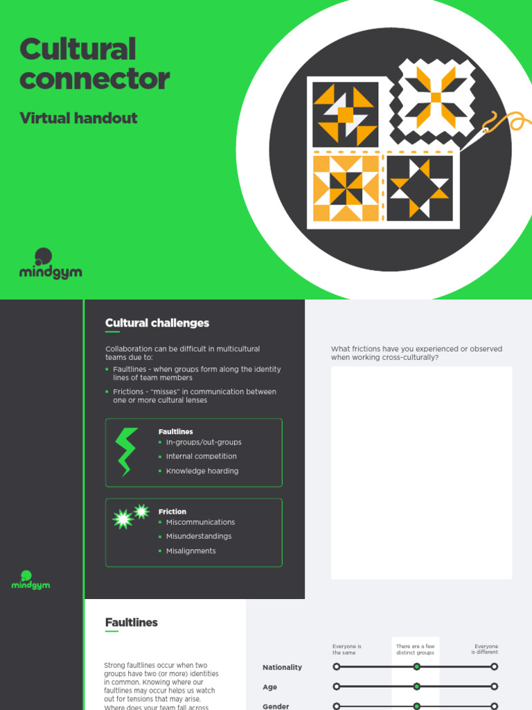 Virtual Workout, Cultural Connector, Handout, 6.0.1, en - GB | PDF