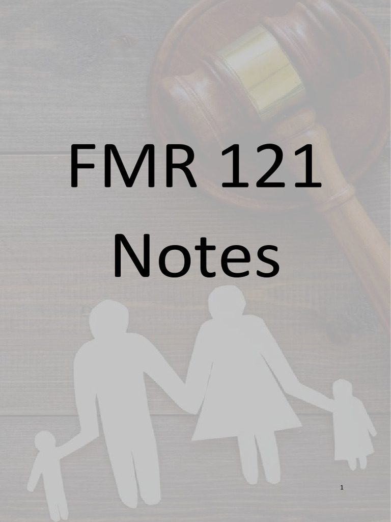 FMR 121 Notes | PDF