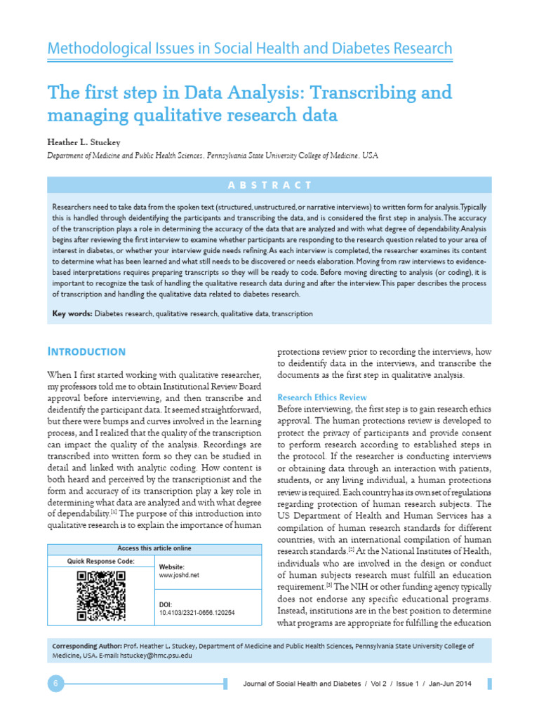 Transcribing Data | PDF
