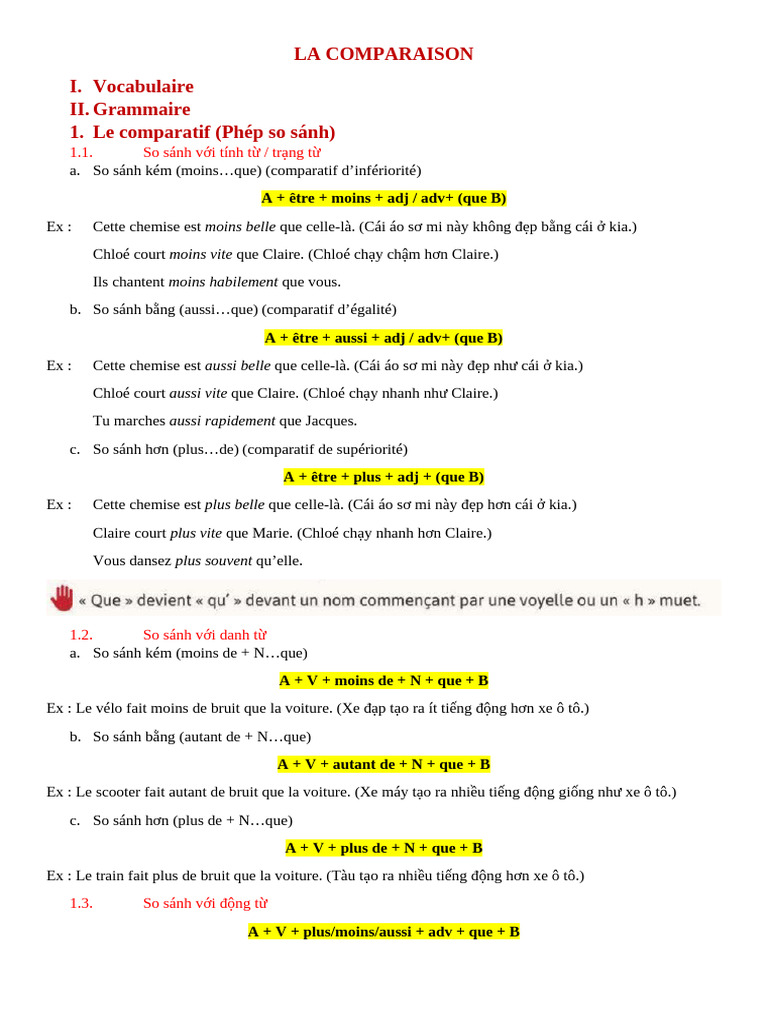 La Comparaison | PDF