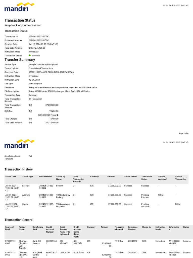 Transaction Status (4) | PDF