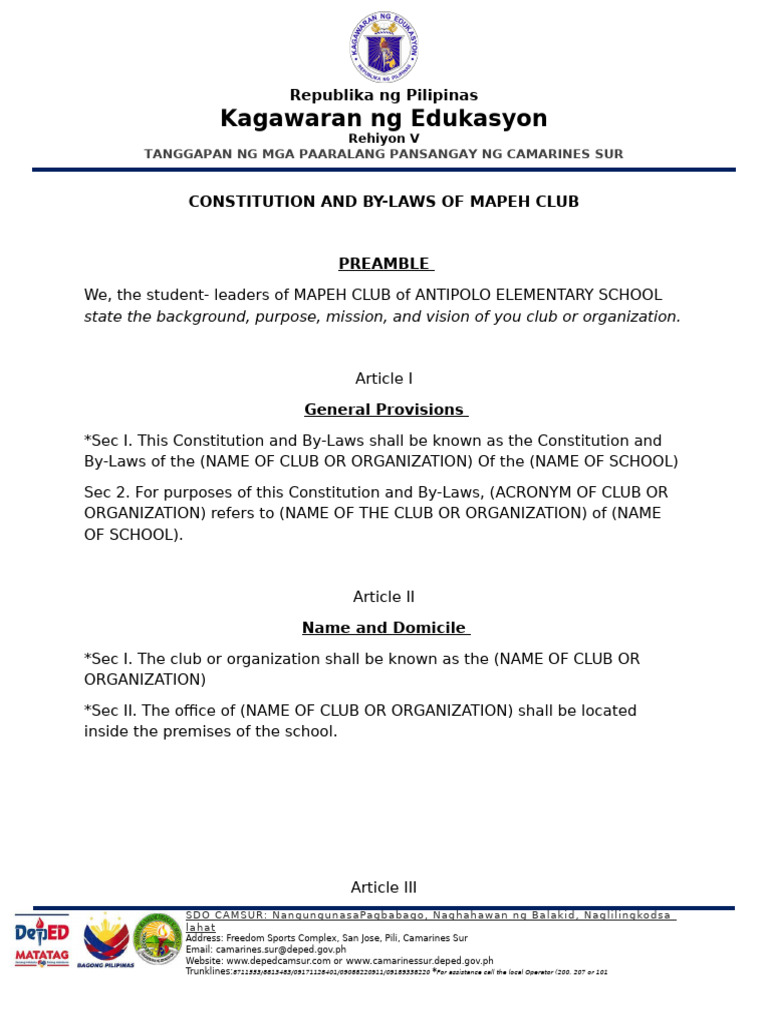 Sample CBL Template | PDF