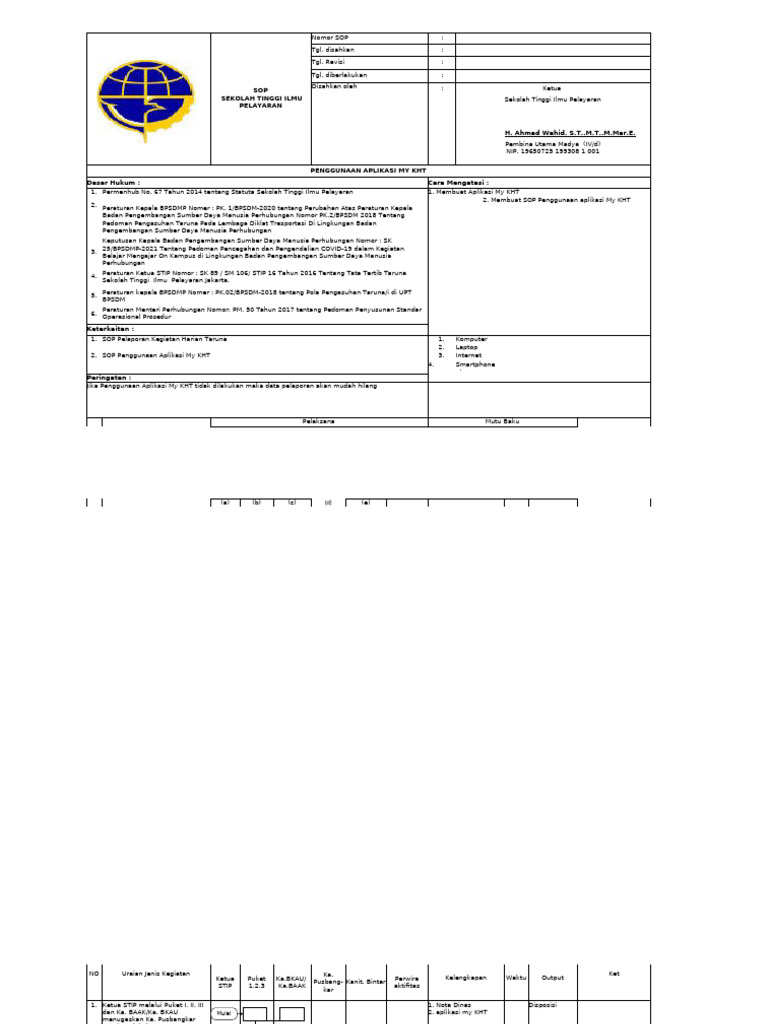Sop Penggunaan Aplikasi My KHT | PDF