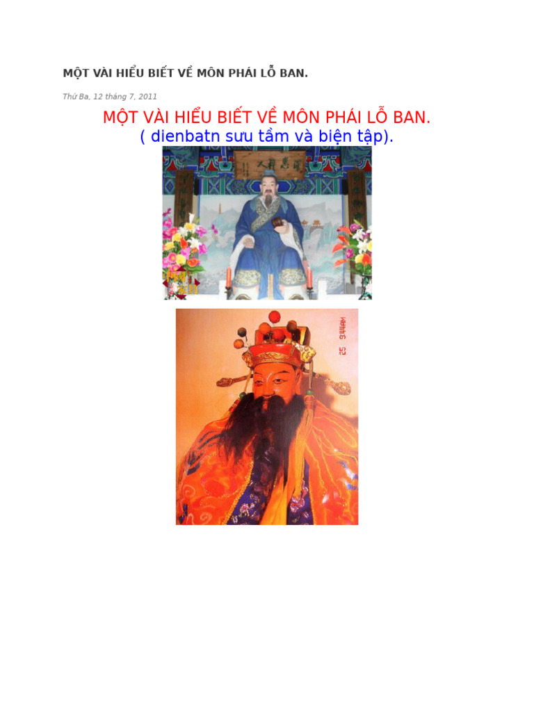 Hệ Phái Bùa Chú Việt Nam (Lỗ Ban) | PDF