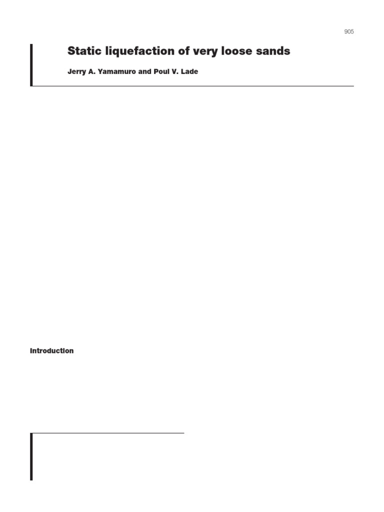 Static liquefaction | PDF
