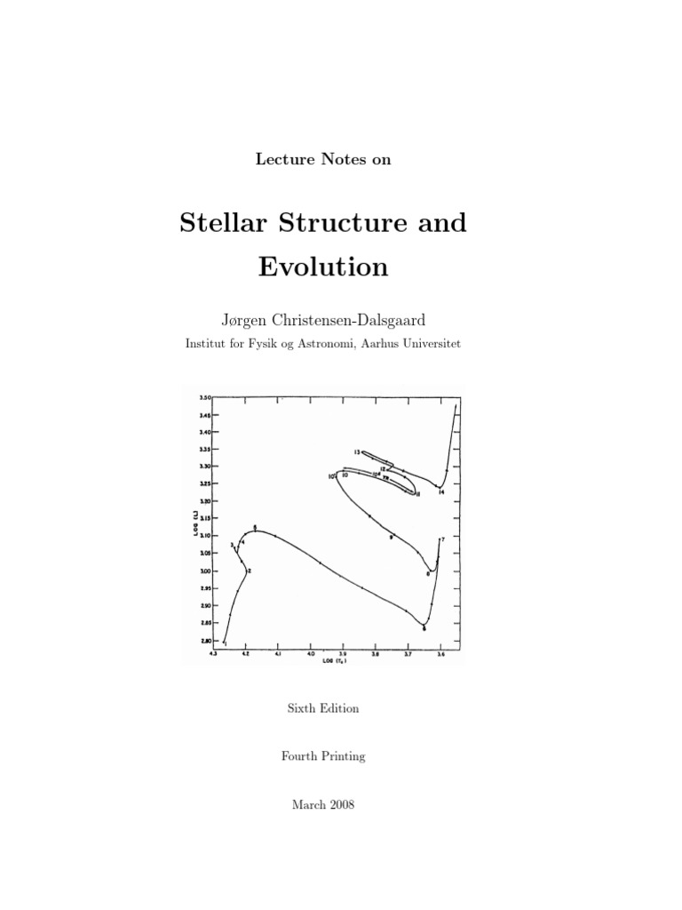 Stellar Structure and Evolution | PDF