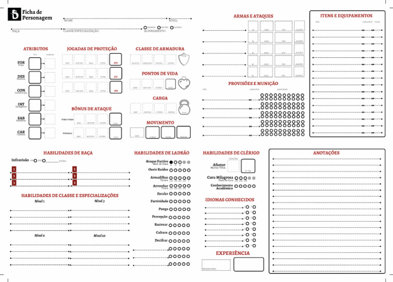 Planilha Personagem OD2 | PDF