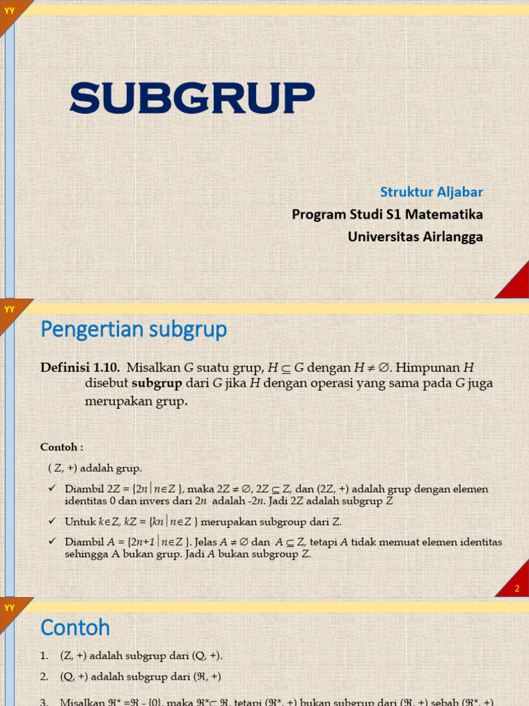 4 Subgrup | PDF