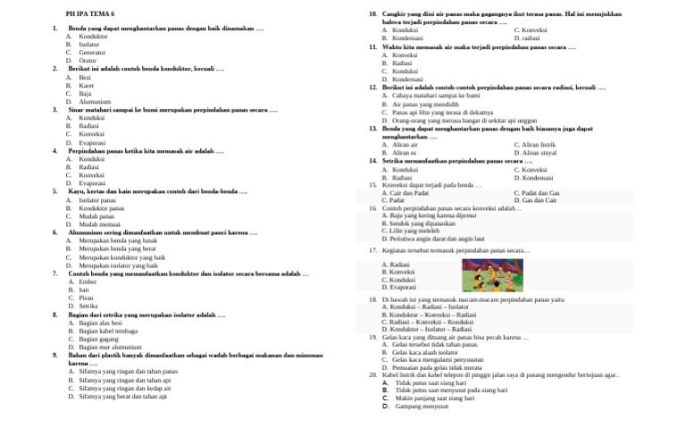 PH IPA TEMA 6 Kelas 5 K 13 | PDF