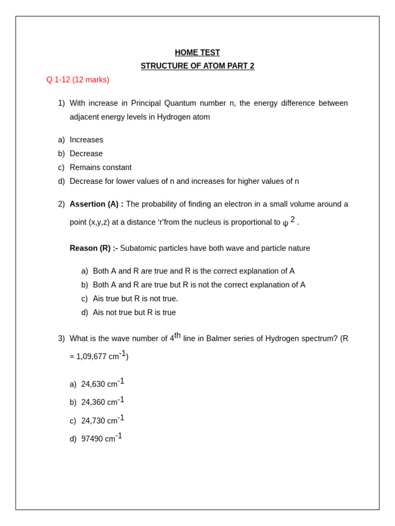 Home Test STR Atm 2 | PDF