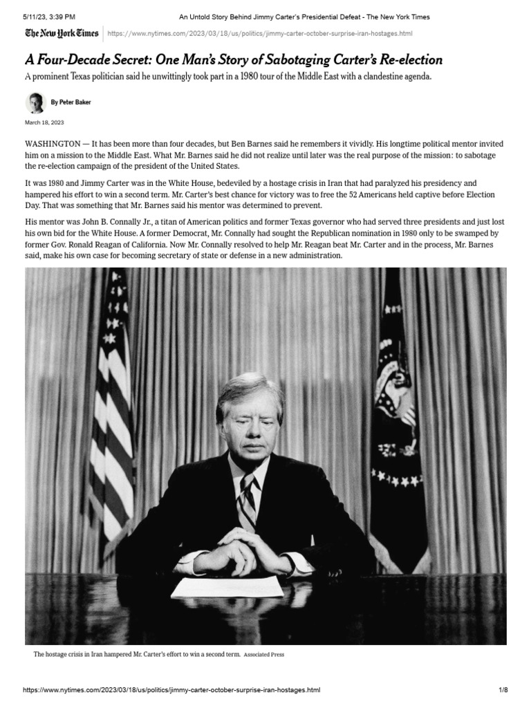 An Untold Story Behind Jimmy Carter's Presidential Defeat - The New ... An Untold Story Behind Jimmy Carter's Presidential Defeat - The New ...