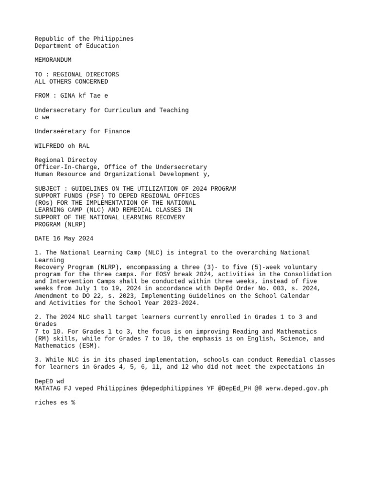 Guidelines On The Utilization of 2024 | PDF