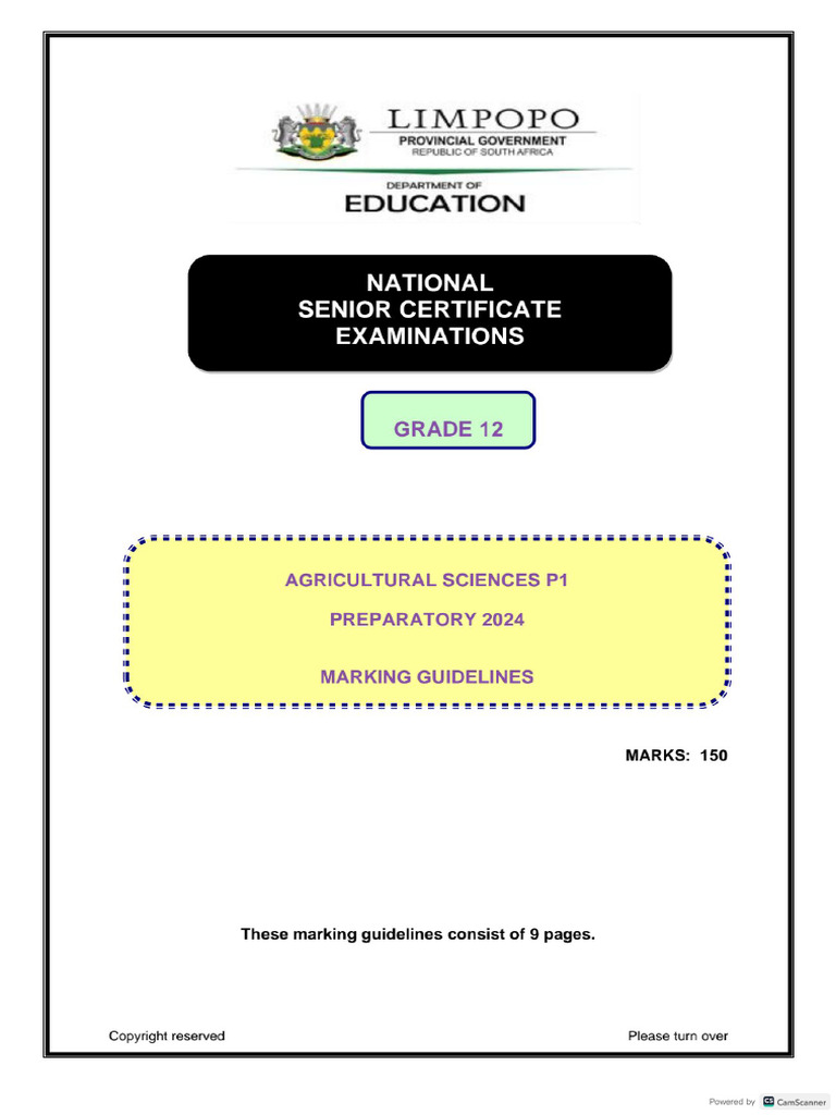 Agricultural Sciences P1 Preparatory Memo 2024 | PDF