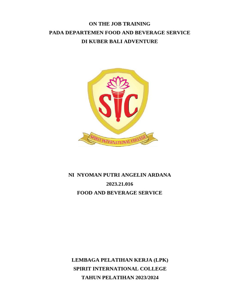 Laporan OJT Angel Final | PDF