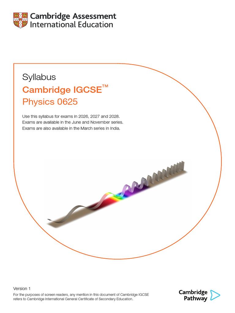 IGCSE Physics Syllabus | PDF