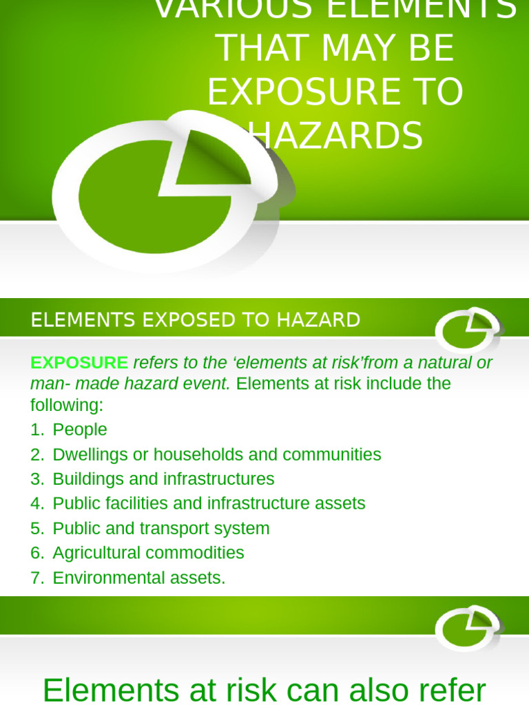 Various Elements That May Be Exposure To Hazards | PDF