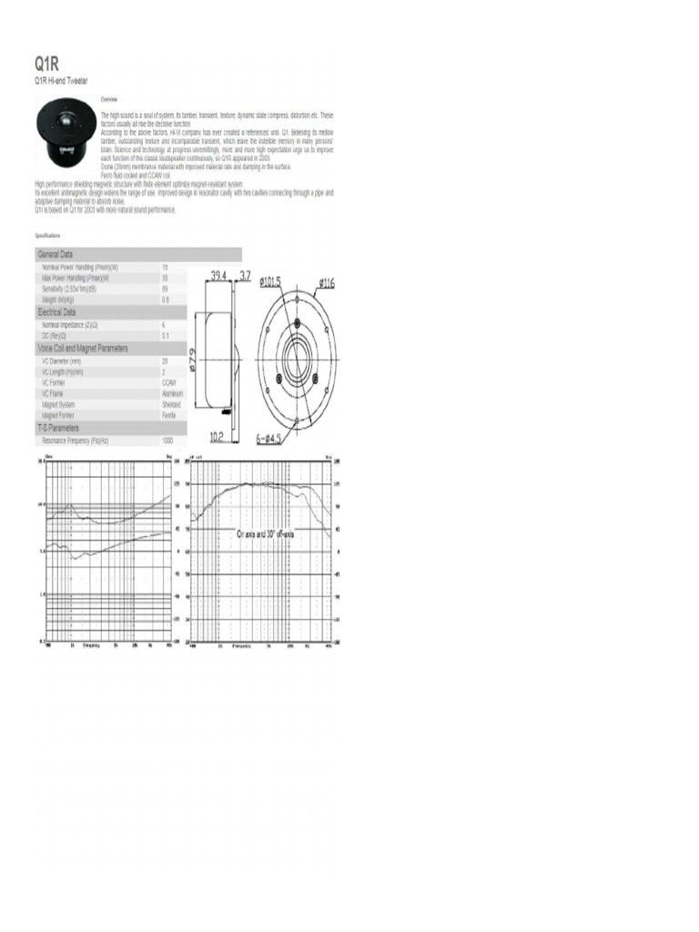 297 417 Hivi q1r Spec Sheet | PDF
