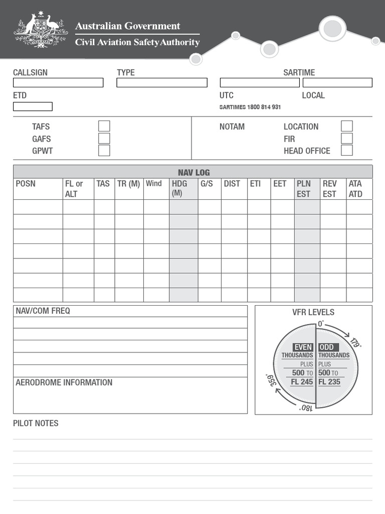 Flight Planning Notepad | PDF