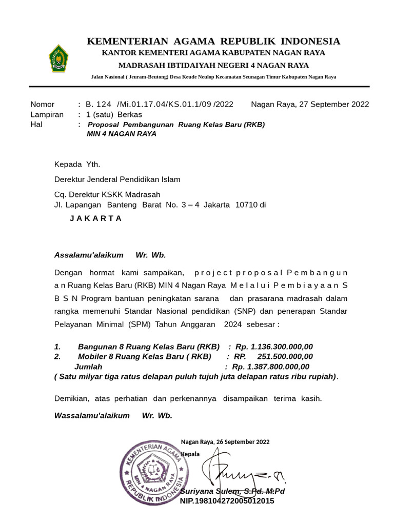 Permohonan Rekomendasi Pembangunan RKB | PDF