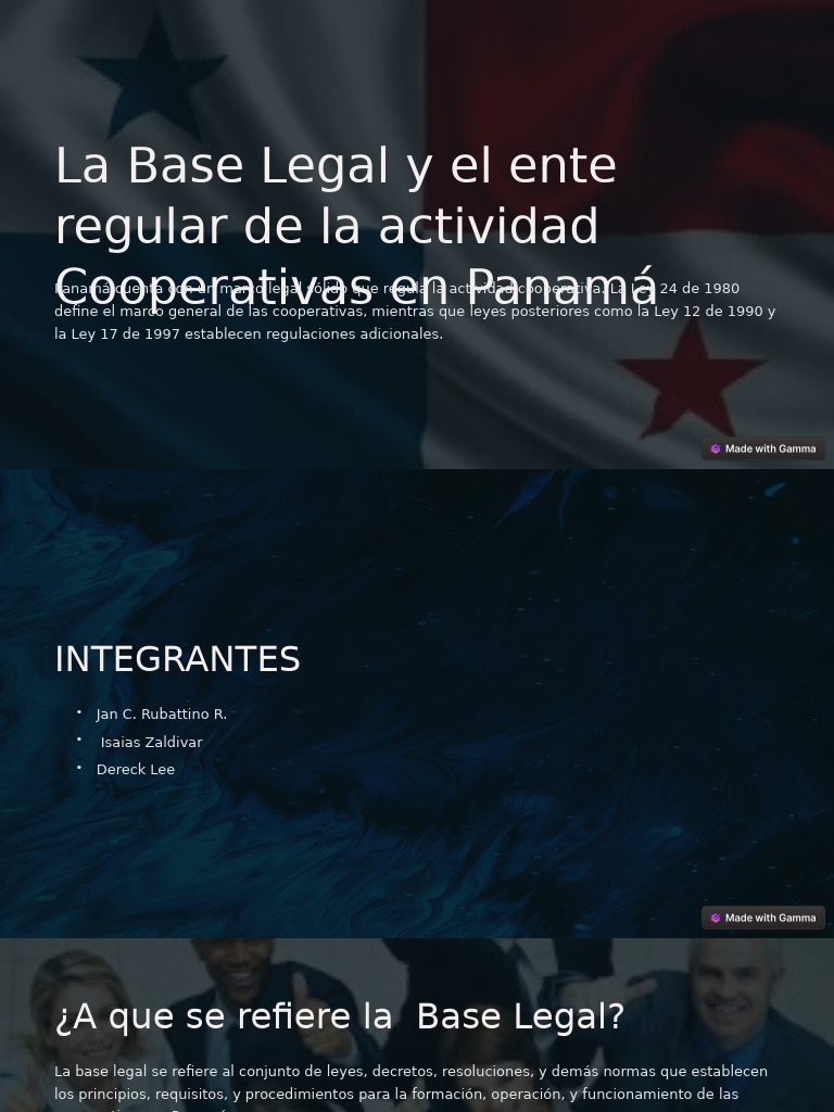 La Base Legal y El Ente Regular de La Actividad Cooperativas en Panama ...