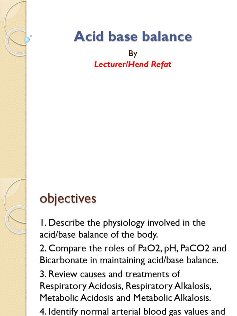 Acid Base Balance Hend | PDF