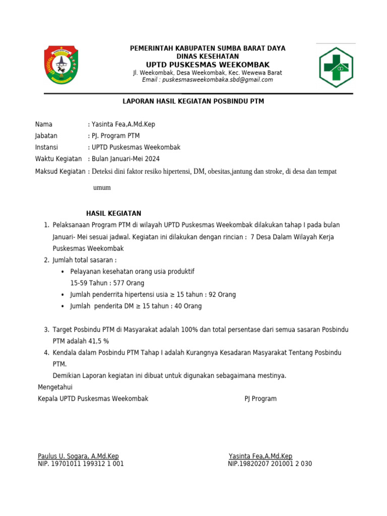 Laporan Hasil Popm Maret 2024 | PDF | Self-Improvement