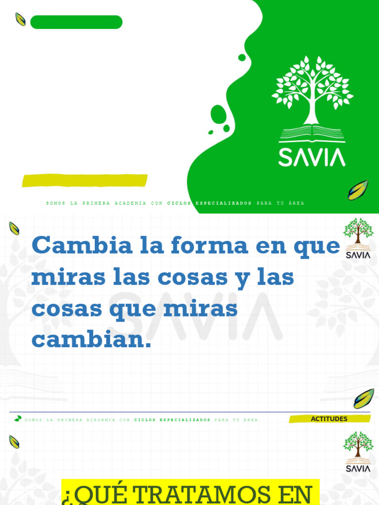 Segunda Sesion Actitudinal Savia Ya Resuelto Pdf